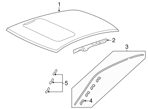 73163-T2A-A01 - Roof Molding 2013-2017 Honda Accord | Honda Parts Online