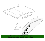 OEM 2012-2020 Honda Clip A, Windshield (Green) 73154-T0A-003 | Majestic ...