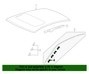 OEM 2012-2020 Honda Clip A, Windshield (Green) 73154-T0A-003 | Majestic ...