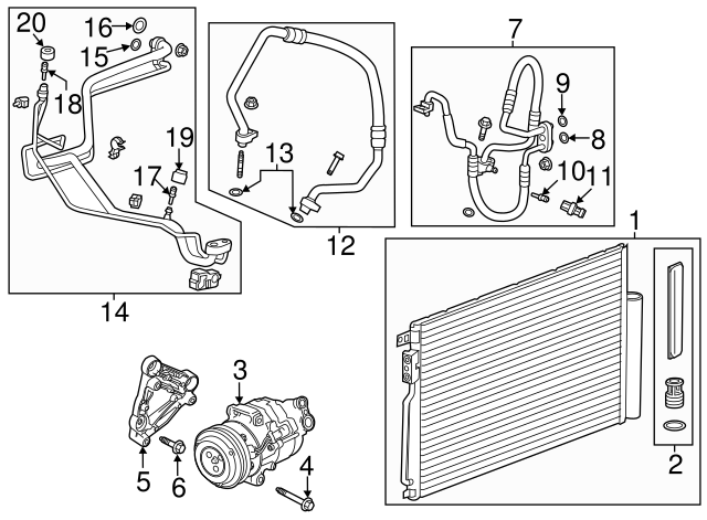 95352965 - Air Conditioning Evaporator Hose 2015-2022 Buick Encore ...