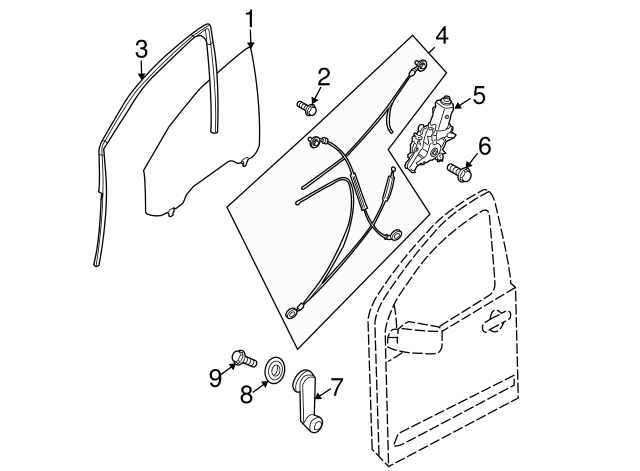2003-2019 Nissan Window Regulator Lower Bolt 08168-6121A | TascaParts.com