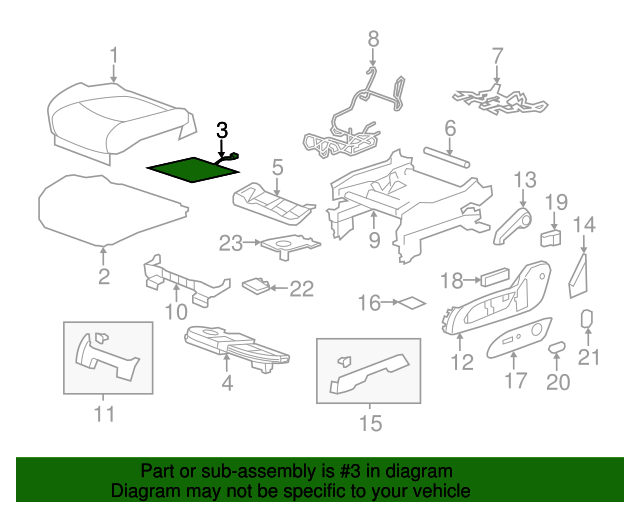 25941796 - Driver Seat Cushion Heater 2009-2017 GM | GMPartsNow