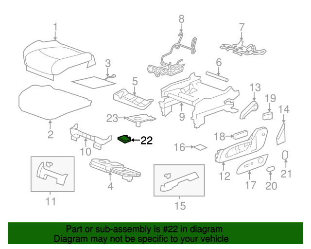 2008-2017 GM Driver Seat Adjuster Memory Module 84817364 | Auto Parts ...