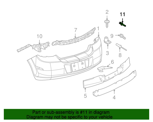 1997-2020 GM Air Deflector Retainer 90087290 | TascaParts.com