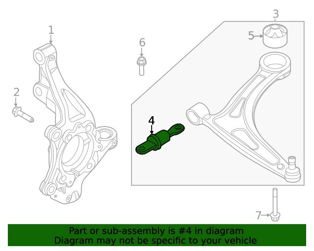 2020-2023 Hyundai Sonata Lower Control Arm Front Bushing 54551-L1000 ...