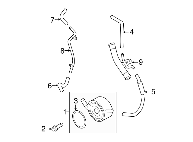 2003-2019 Infiniti Oil Cooler Seal 21304-JK20A | INFINITI Parts ...