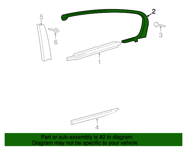2006-2011 Lexus Upper Molding 75708-30090 | OEM Parts Online