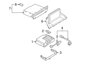 B6YA611JZ - Display System, Mazda 3, B6YA-61-1JZ 2017-2018 Mazda 3 ...