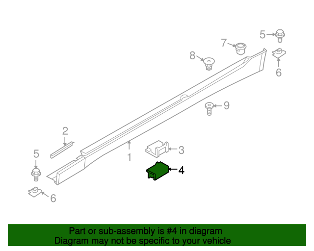 51-71-7-066-227 - Rocker Panel Molding Reinforcement 2004-2010 BMW ...