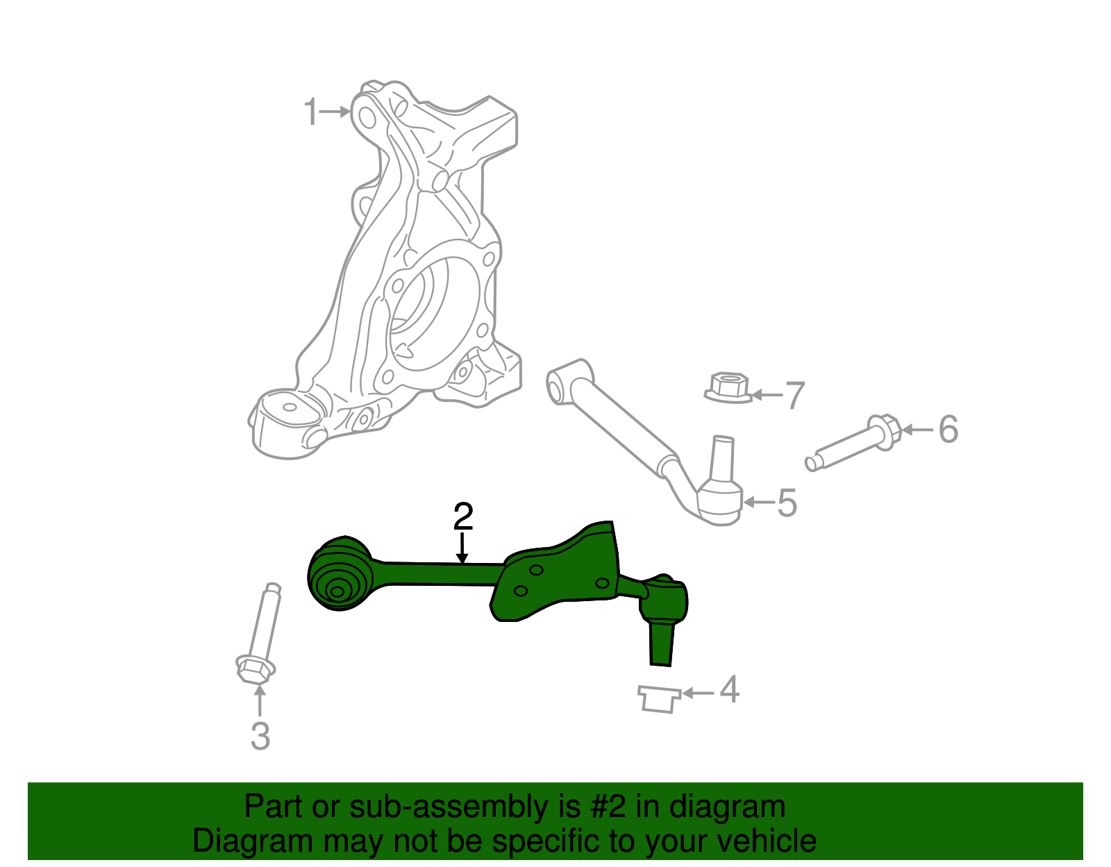 2015-2022 Ford Mustang Motorcraft™ Ft Lower Control Arm MCS-190162 ...