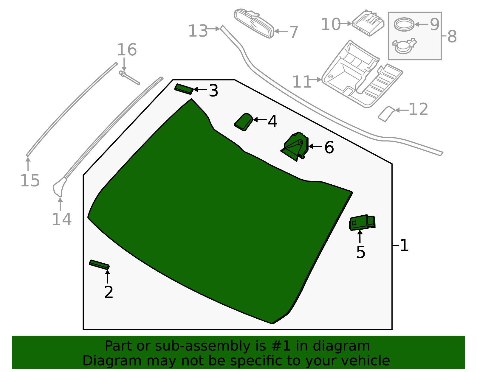 86110-S9510 - Windshield 2023-2024 Kia Telluride | Genuine Kia Parts ...