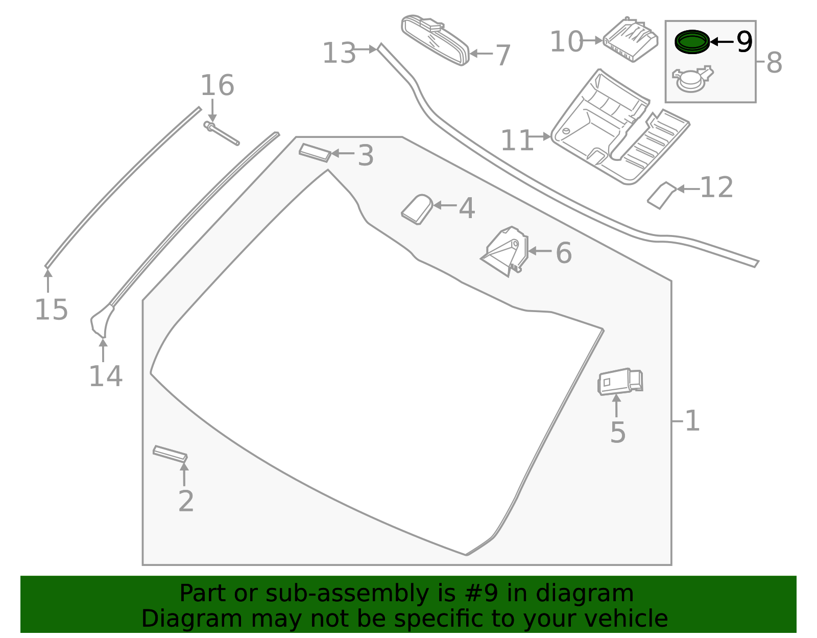 2020-2025 Kia Rain Sensor Pad 96001-A2000 | Kia OEM Parts Online