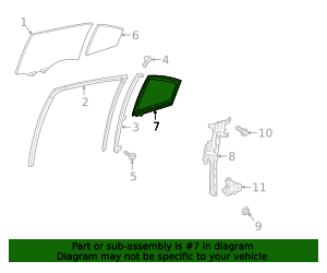 2020-2024 Toyota Corolla Glass Weather-Strip 68188-02230 | OEM Parts Online