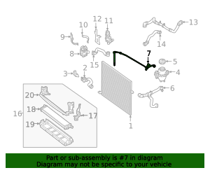257-501-18-00-64 - Engine Coolant Overflow Hose 2019-2023 Mercedes-Benz ...