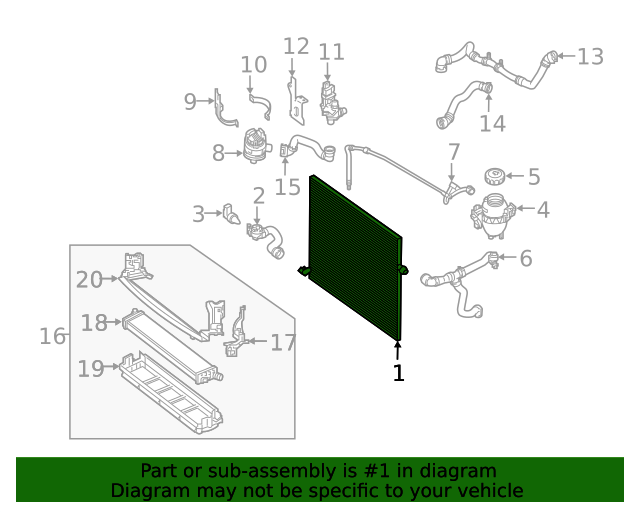 099-500-35-00 - Auxiliary Radiator 2017-2023 Mercedes-Benz | Mercedes ...