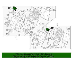 89700-D3020-RTE - Headrest 2019-2021 Hyundai Tucson | AutoNationParts.com