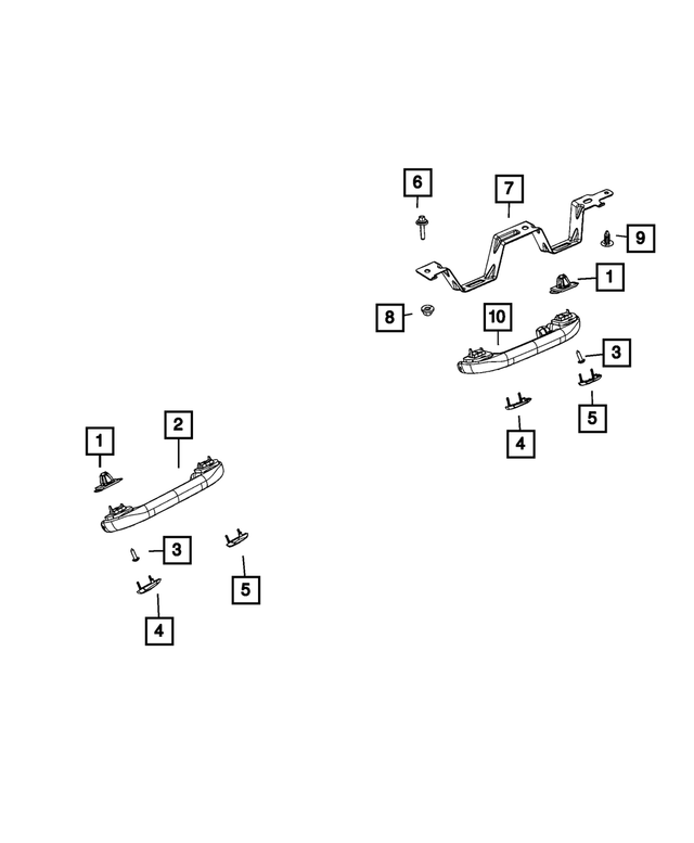 2022 Jeep Grab Handle Bracket, Right 68436804AA | My Mopar Parts
