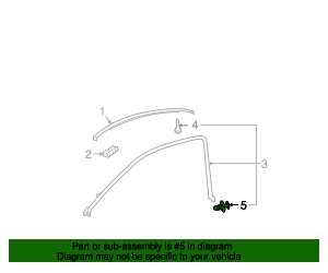 2000-2009 Toyota Door Weather-Strip Clip 67869-AA010 | Toyota Parts Center