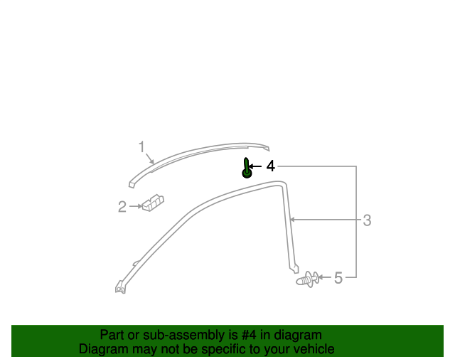 2000-2008 Toyota Trim Bezel Upper Clip 67869-20070 | Toyota Parts Center
