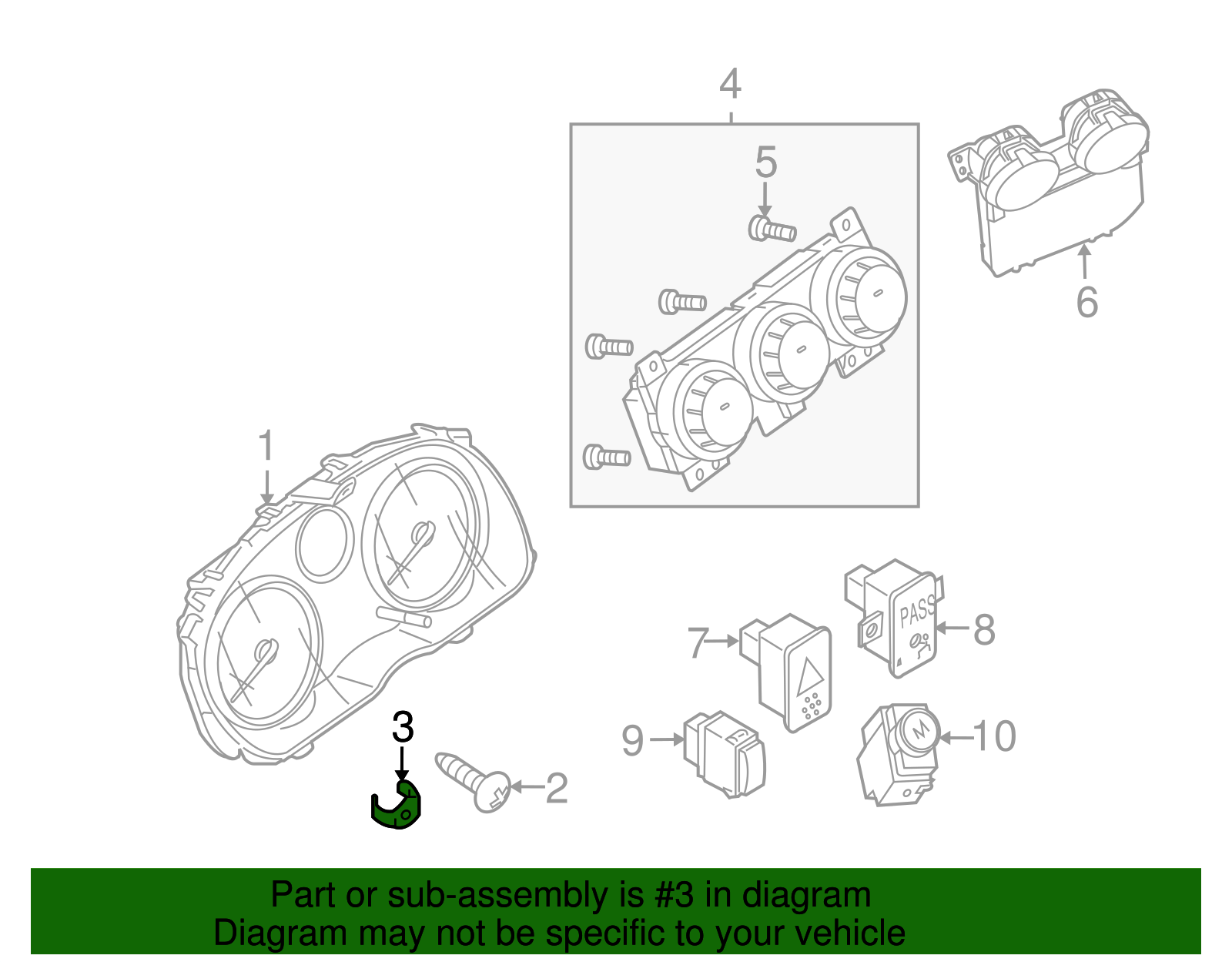 1995-2012 Nissan Cluster Assembly Nut 68191-51E0A | Ziegler Nissan of ...
