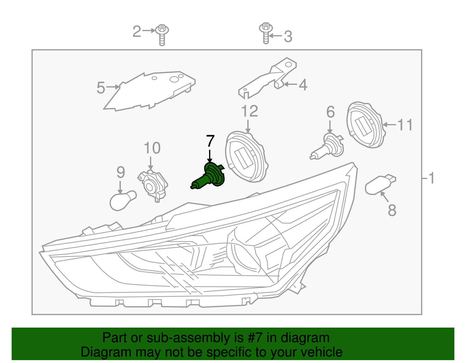 2015-2025 Hyundai High Beam Bulb 18647-65009-H | OEM Parts Online