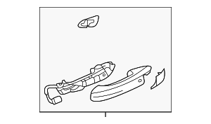 13548512 - Front Driver Side Door Outside Handle Kit 2020-2024 Cadillac ...