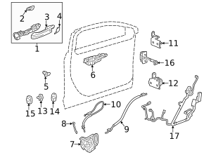 2020-2024 Cadillac CT5 Front Driver Side Door Outside Handle Kit ...