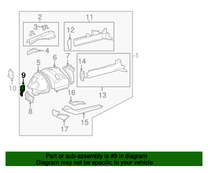 2013-2017 Lexus Side Bracket 53838-50030 | OEM Parts Online