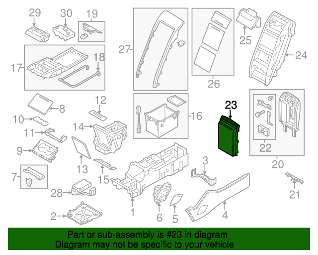 Audi OEM Armrest Cover Part# 4H4-863-269-6PS | OEM Vehicle Parts