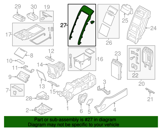 4H4-863-492-B-BK4 - Lining 2011-2018 Audi | Audi OEM Parts