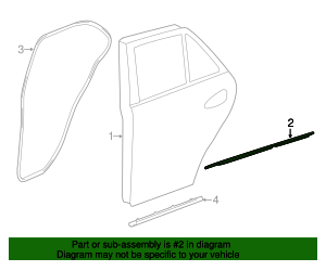 166-735-65-00 - Belt Molding 2012-2019 Mercedes-Benz | AutoNationParts.com