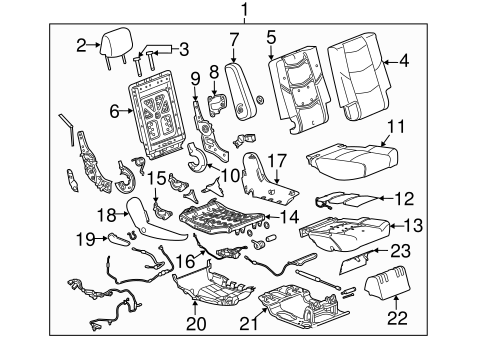 Second Row Seats for 2017 Chevrolet Tahoe | GMPartsDirect.com