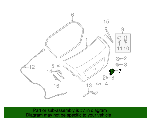 2009-2014 Nissan Lock Assembly 84630-9N00A | OEM Parts Online