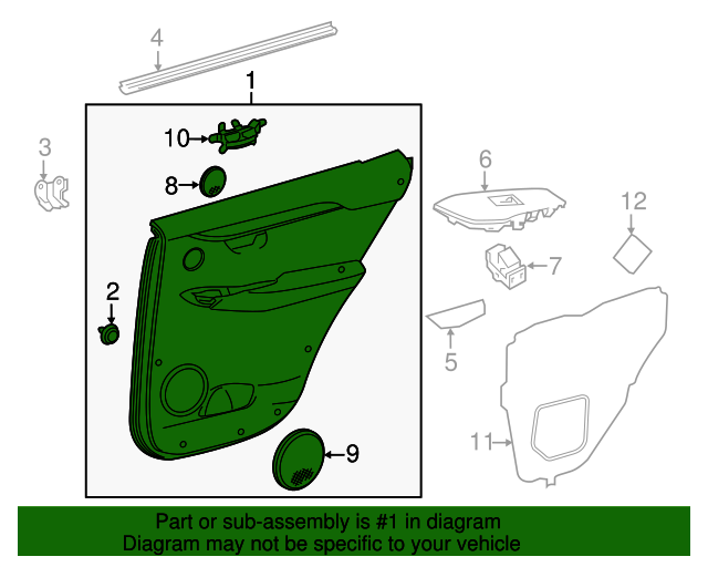 67640-78060-L2 - Door Interior Trim Panel 2015-2017 Lexus ...