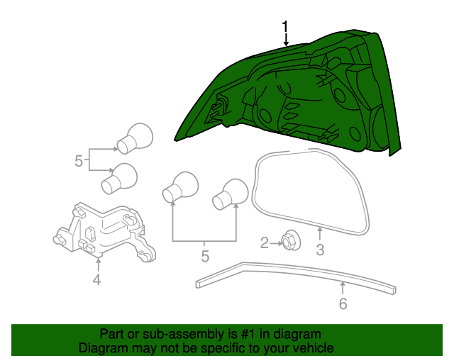 2014-2016 Volvo S80 Tail Lamp - Driver's Side (LH) 31364291 ...