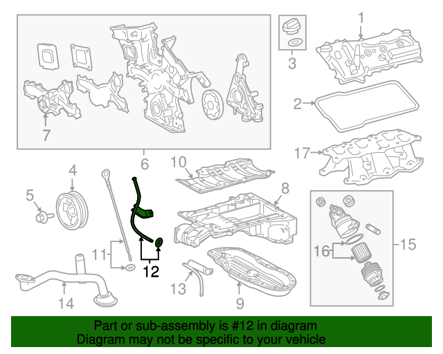 2013-2018 Lexus GS450h Oil Tube 12142-31050 | OEM Parts Online