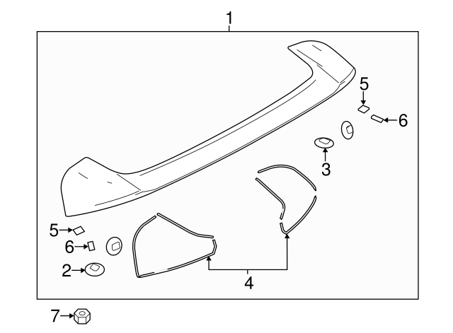 2012-2015 Mazda 5 Rear Spoiler Gasket C514-51-979B | TascaParts.com