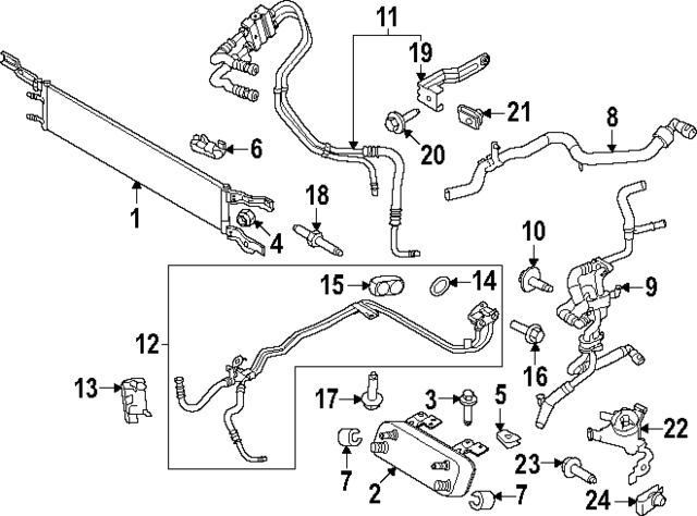 Genuine OEM Ford Part - Automatic Transmission Oil Cooler NB3Z-7A095-A ...