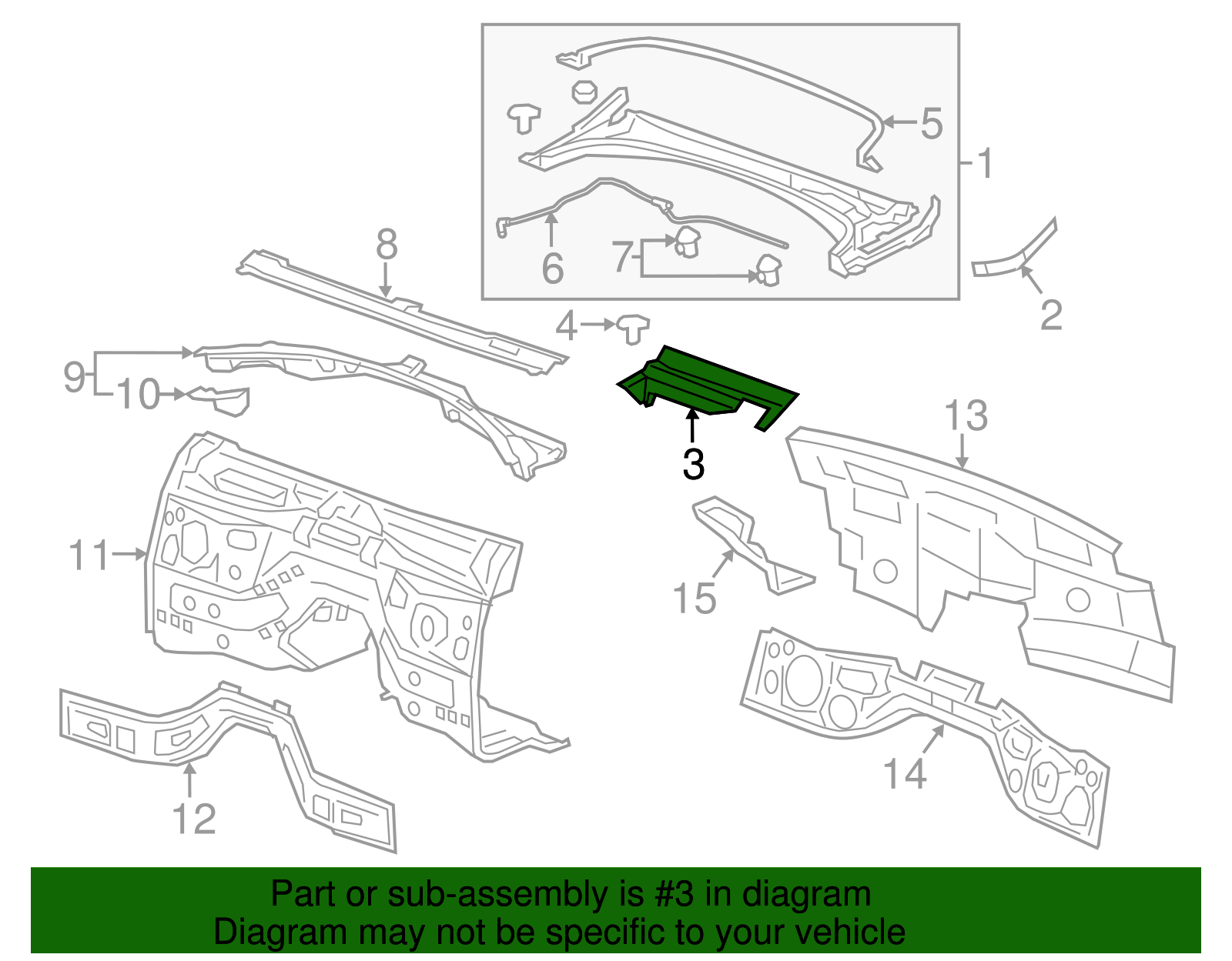 2013-2019 Cadillac ATS Air Inlet Grille Panel Air Deflector 22893531 GM ...