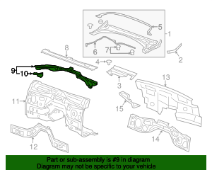 2013-2018 Cadillac ATS Cowl Plenum Panel 84388013 GM | GMPartsDirect.com