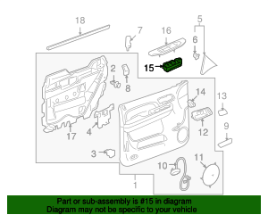 15906883 - Door and Side Window Switch with Mirror Switch 2007-2008 GM ...