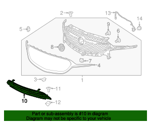 84323664 - Front Lower Grille 2018-2021 Buick Enclave | GM Parts Warehouse