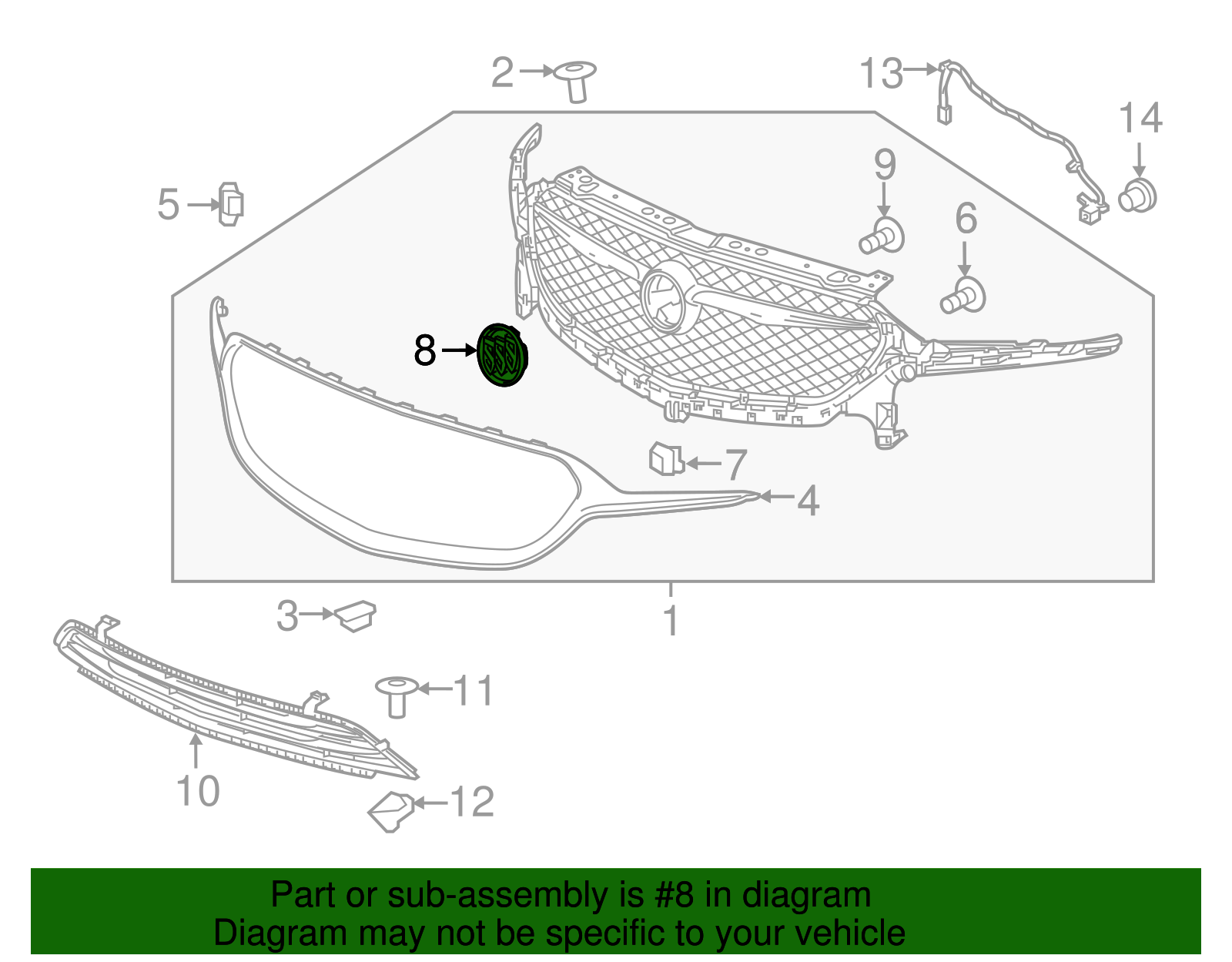 84515795 - Front Grille Emblem 2018-2021 Buick Enclave | Big 3 Auto Parts