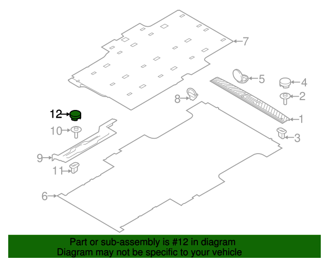 2015-2023 Ford Scuff Plate Cap CK4Z-4273-DC | GetOEMParts.com