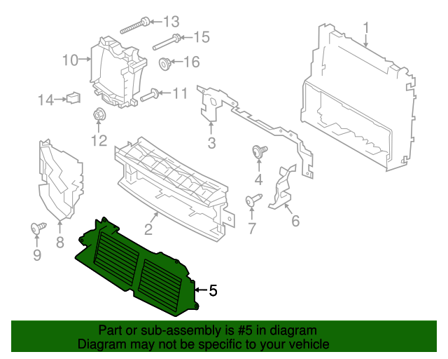2014-2022 Land Rover Range Rover Sport Radiator Shutter Assembly ...