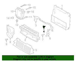 LR033401 - Radiator Support Air Deflector Screw - 2013-2020 Land-Rover ...