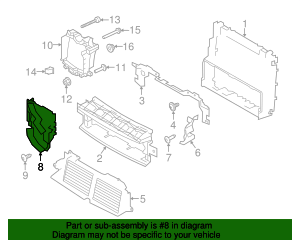 2014-2017 Land Rover Range Rover Sport Radiator Support Air Deflector ...