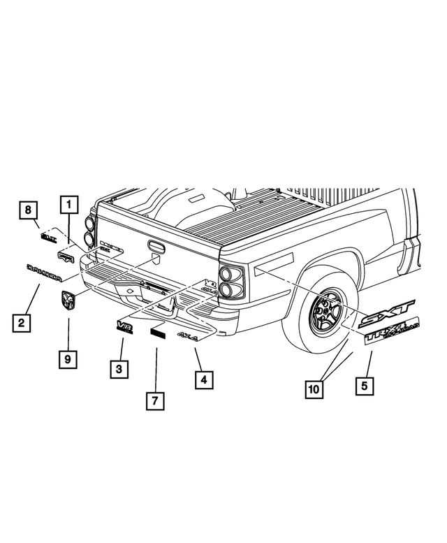 2008-2024 Mopar Tailgate Nameplate 55277438AA | Mopar eStore