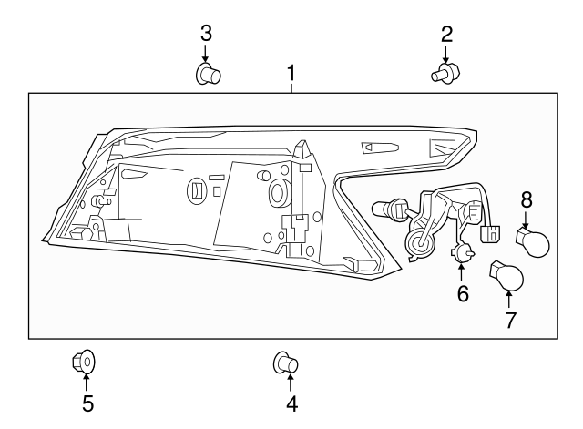 2016-2020 Nissan Maxima Back-Up Lamp Bulb 26261-9B91C | TascaParts.com