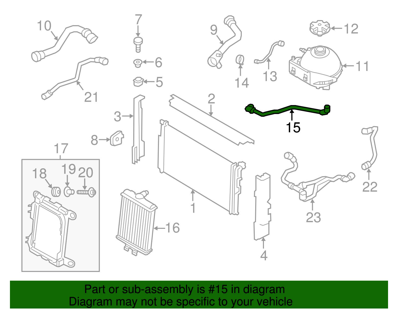 17-12-7-624-676 - 2012-2016 BMW - Reservoir Hose | Buy BMW Parts Now